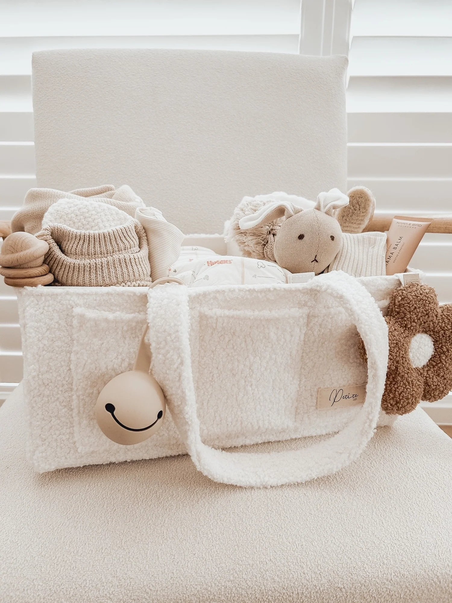 Nappy Caddy Organiser All Teddy Snow – Everythings Rosie
